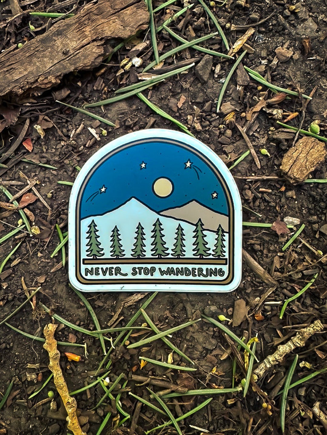 Never Stop Wandering Sticker // Waterproof, Vinyl Decal, Waterbottle ...