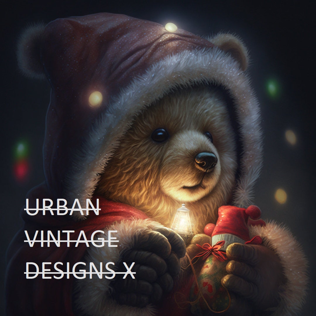 Bear in Santa Hood Photo - Etsy