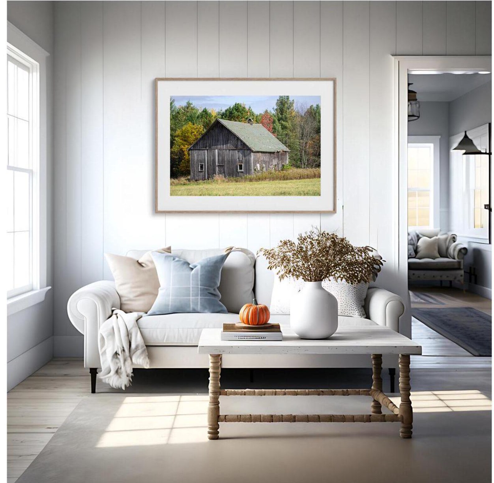 Rustic Farmhouse Building. Wisconsin Fall Landscape Photography. Autumn ...