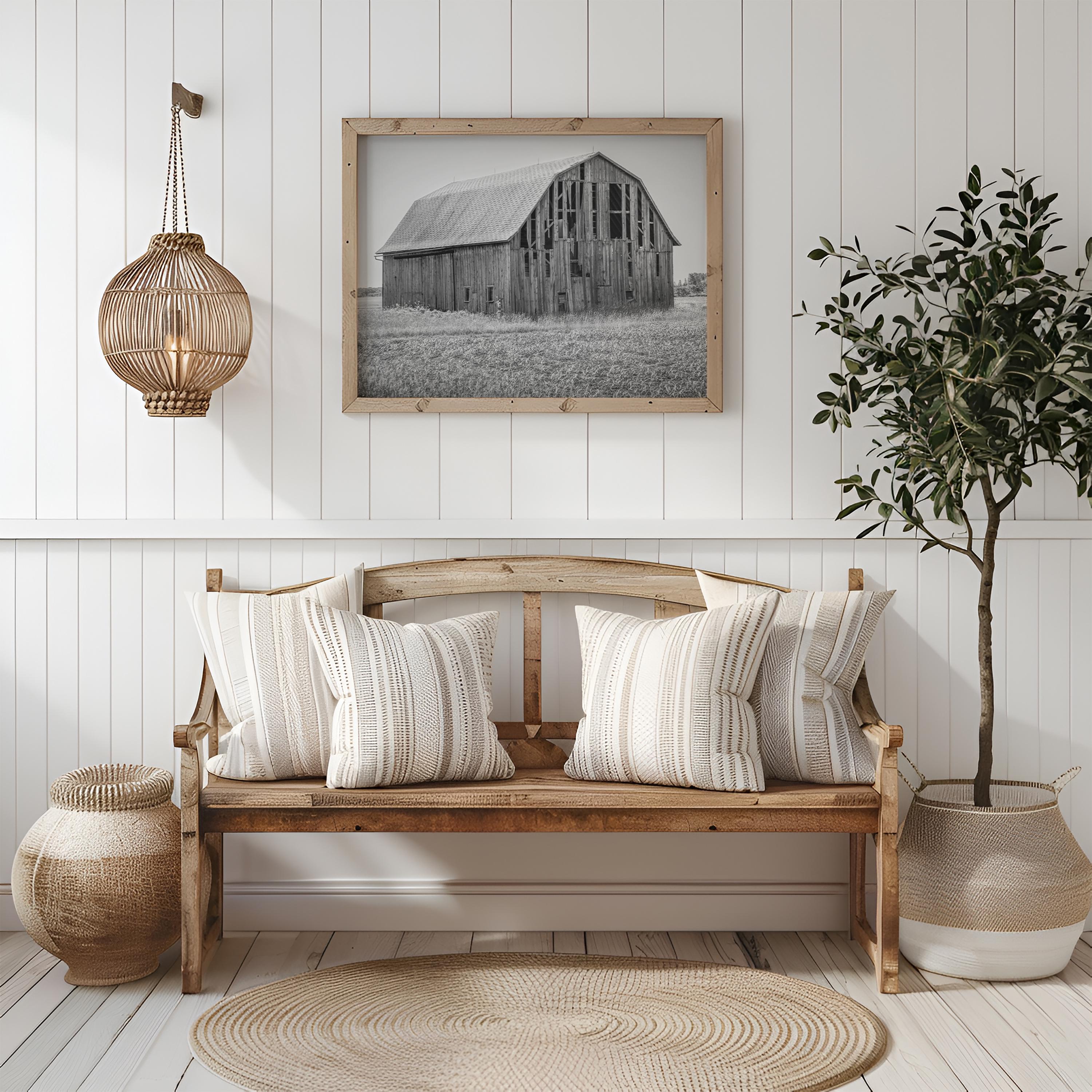 Rustic Black and White Barn Photo. Farmhouse Decor (instant Download ...