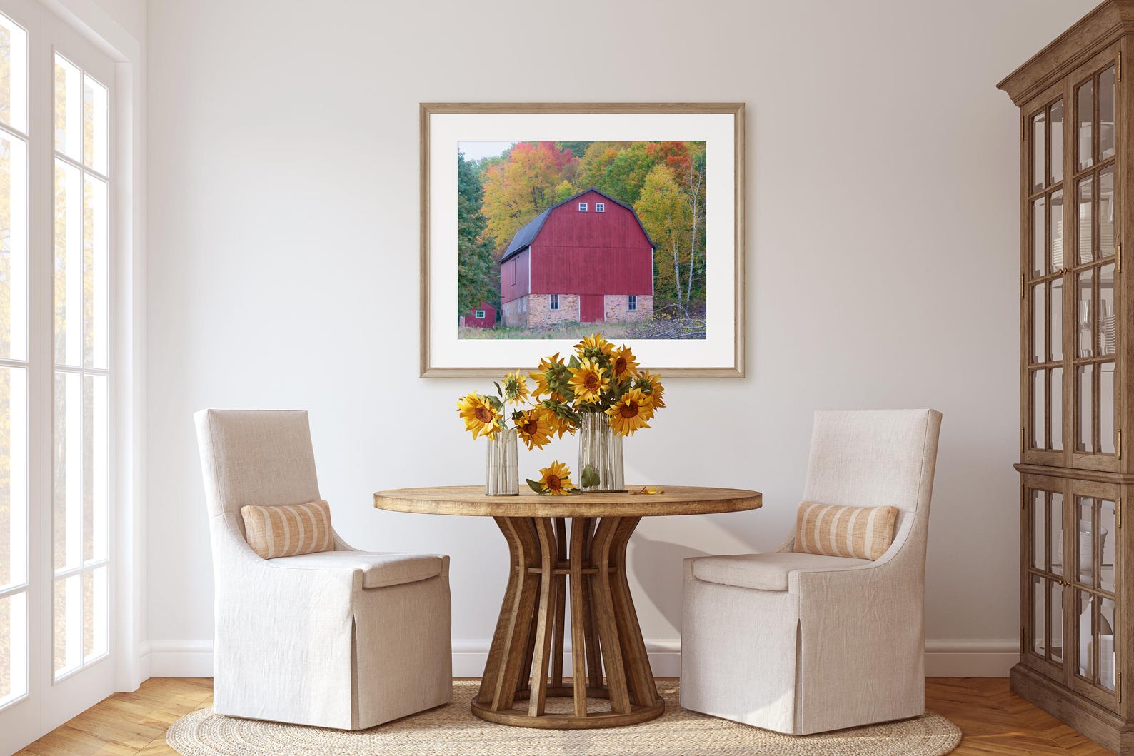 Red Barn Photo. Wisconsin Fall Landscape Photography. Rural Farm Scene ...