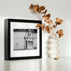 Photo in Black and White of an Old Bank. Historic Architecture ...