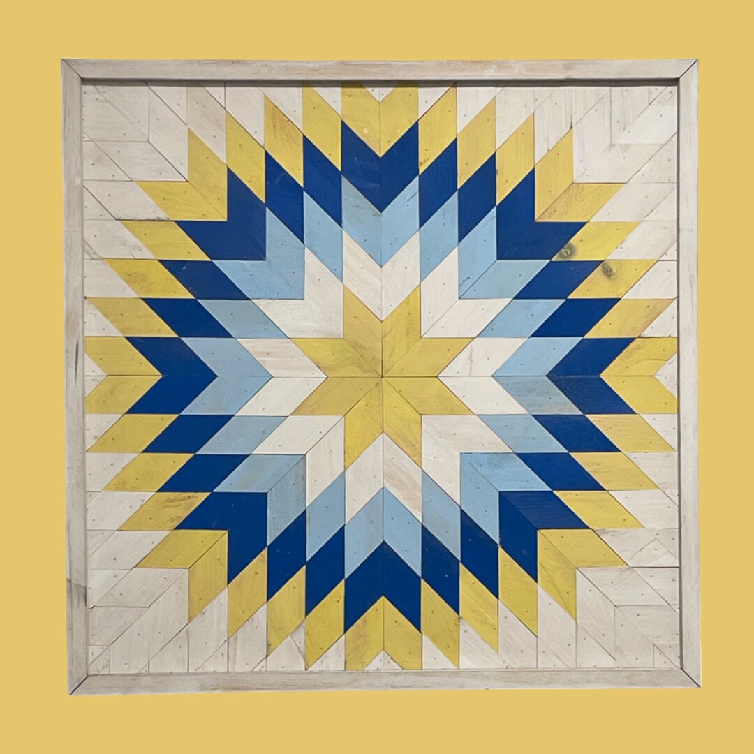 Amish Wall Art Barn Quilt Gift Handmade Rustic Wall Hanging Wooden Wall ...