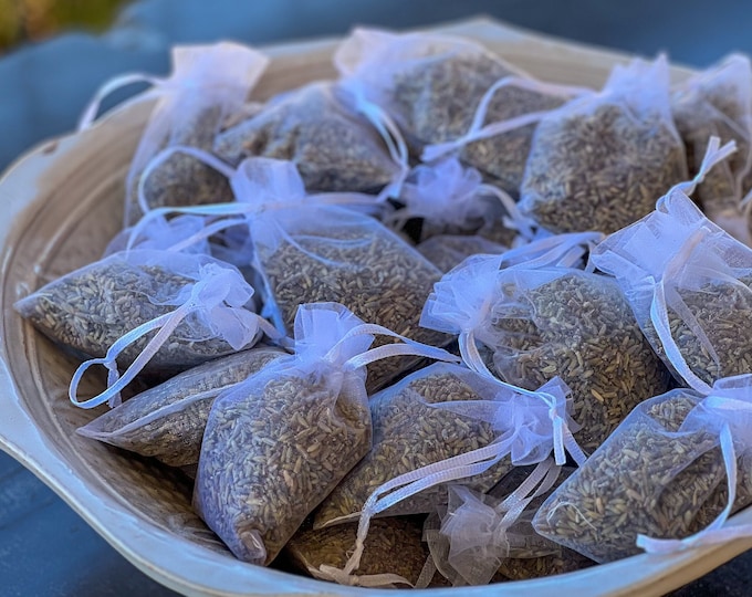 Natural Cotton Sachets With Dried Lavender or Dried Rose Petals-wedding ...