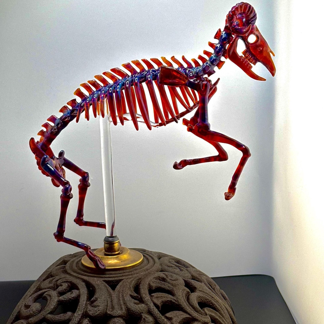 Ram in the Parlor- Glass Ram Skeleton Sculpted by Hand - Etsy