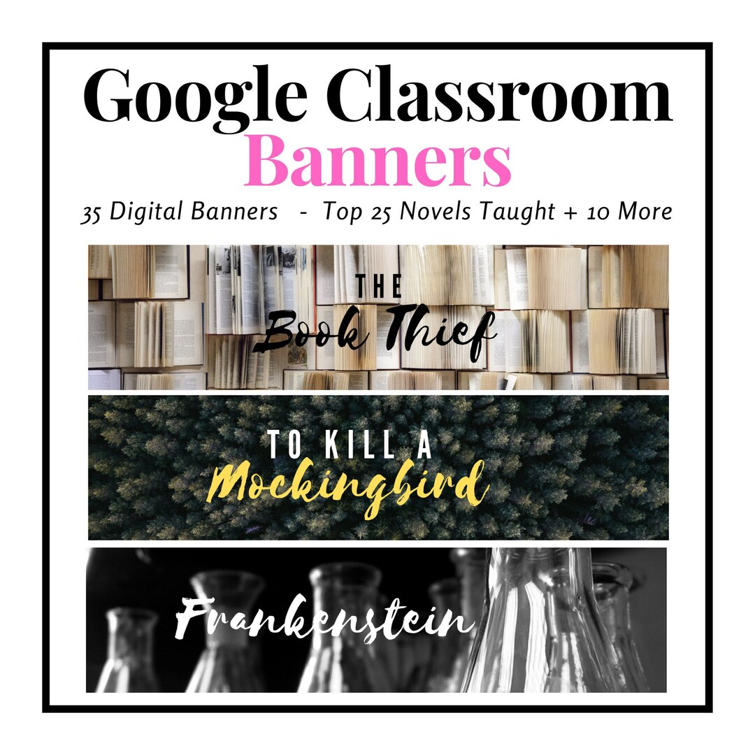Google Classroom Banners - Secondary Literature - Top Novels - Etsy