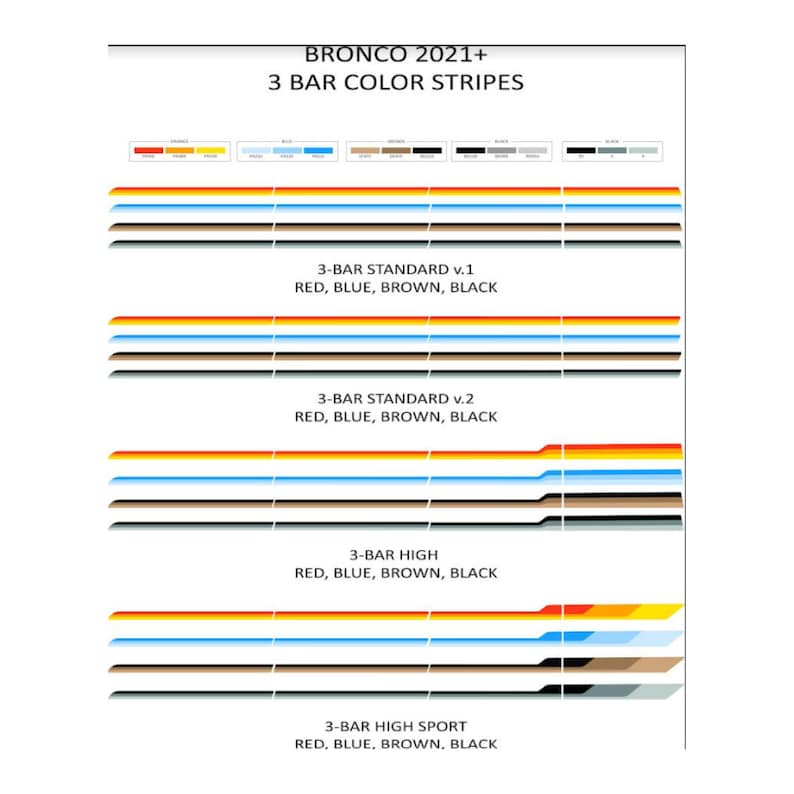 Bronco 3-bar Stripes (high) - Etsy