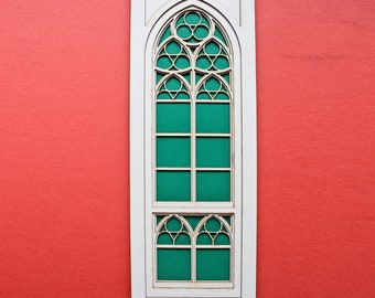 Gothic Church Window 01, Wall Art, Home Decor, Pattern for Laser ...