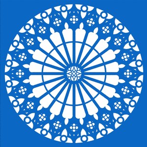 Gothic Cathedral Rose Window 01, Pattern for Laser Cutting, Layered ...