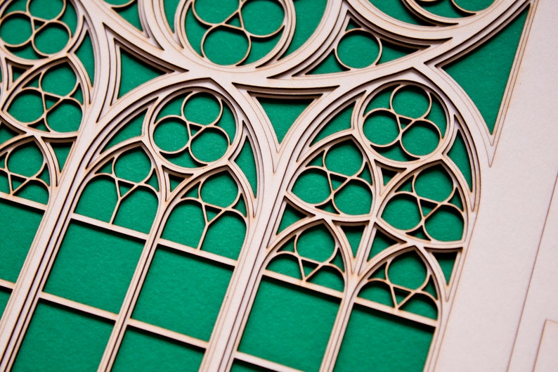 Gothic Church Window 04, Wall Art, Home Decor, Pattern for Laser ...