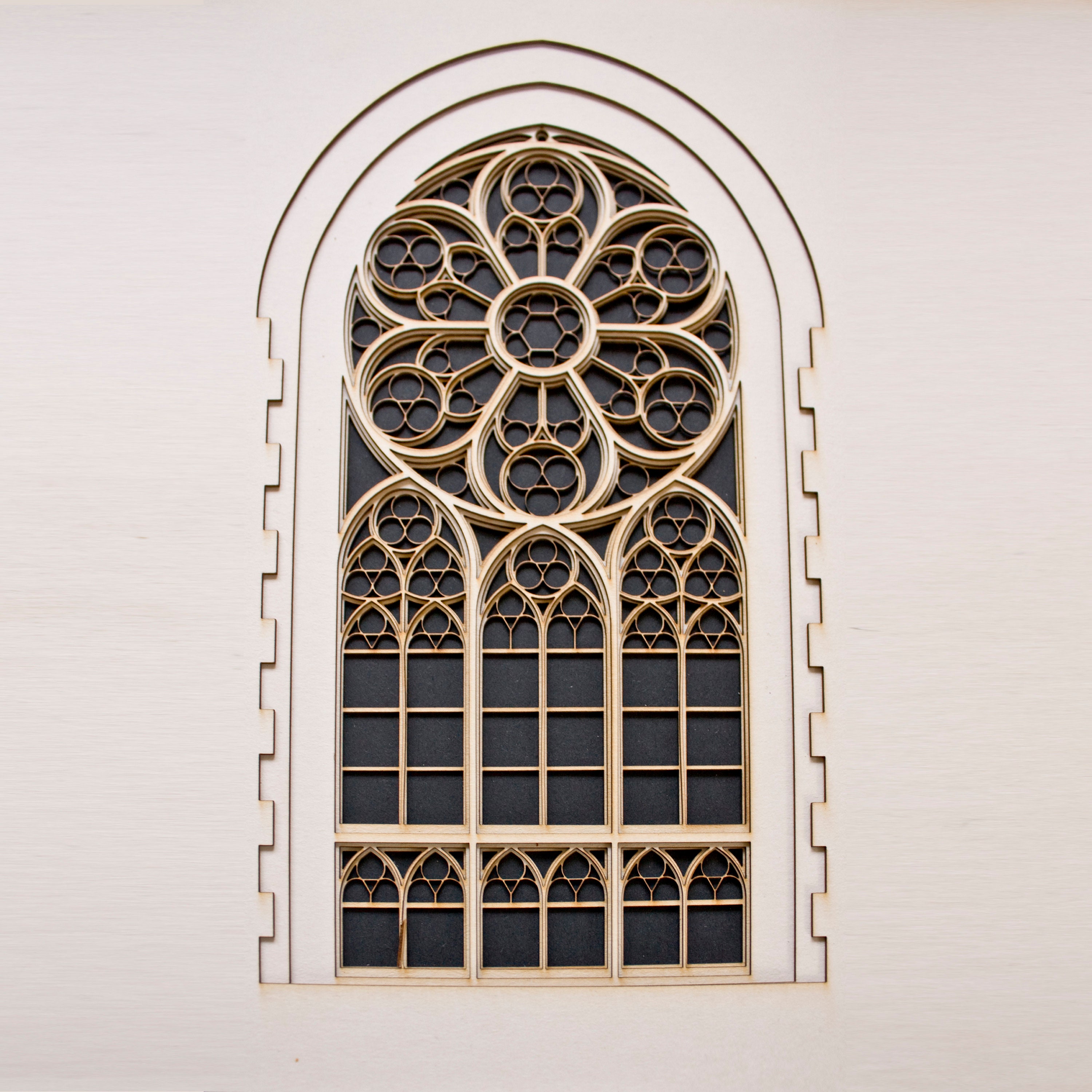 Gothic Church Window 04, Wall Art, Home Decor, Pattern for Laser ...