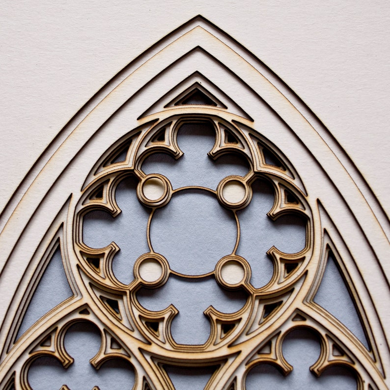 Gothic Church Window 05, Wall Art, Home Decor, Pattern for Laser ...