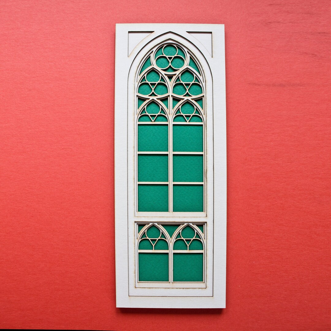 Gothic Church Window 02, Wall Art, Home Decor, Pattern for Laser ...