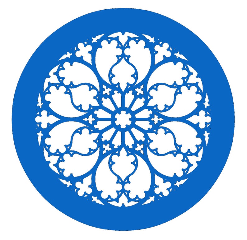 Gothic Cathedral Rose Window 03, Pattern for Laser Cutting, Layered ...
