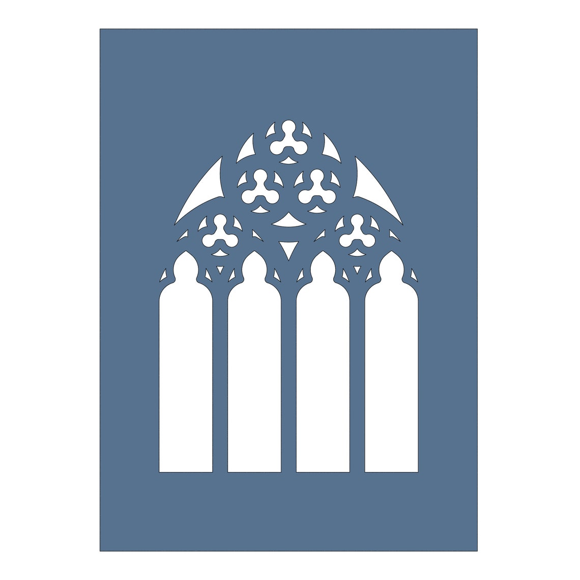 Gothic Church Window 03, Wall Art, Home Decor, Pattern for Laser ...