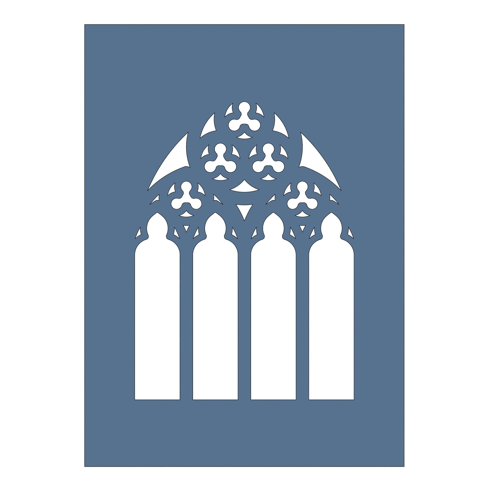 Gothic Church Window 03, Wall Art, Home Decor, Pattern for Laser ...