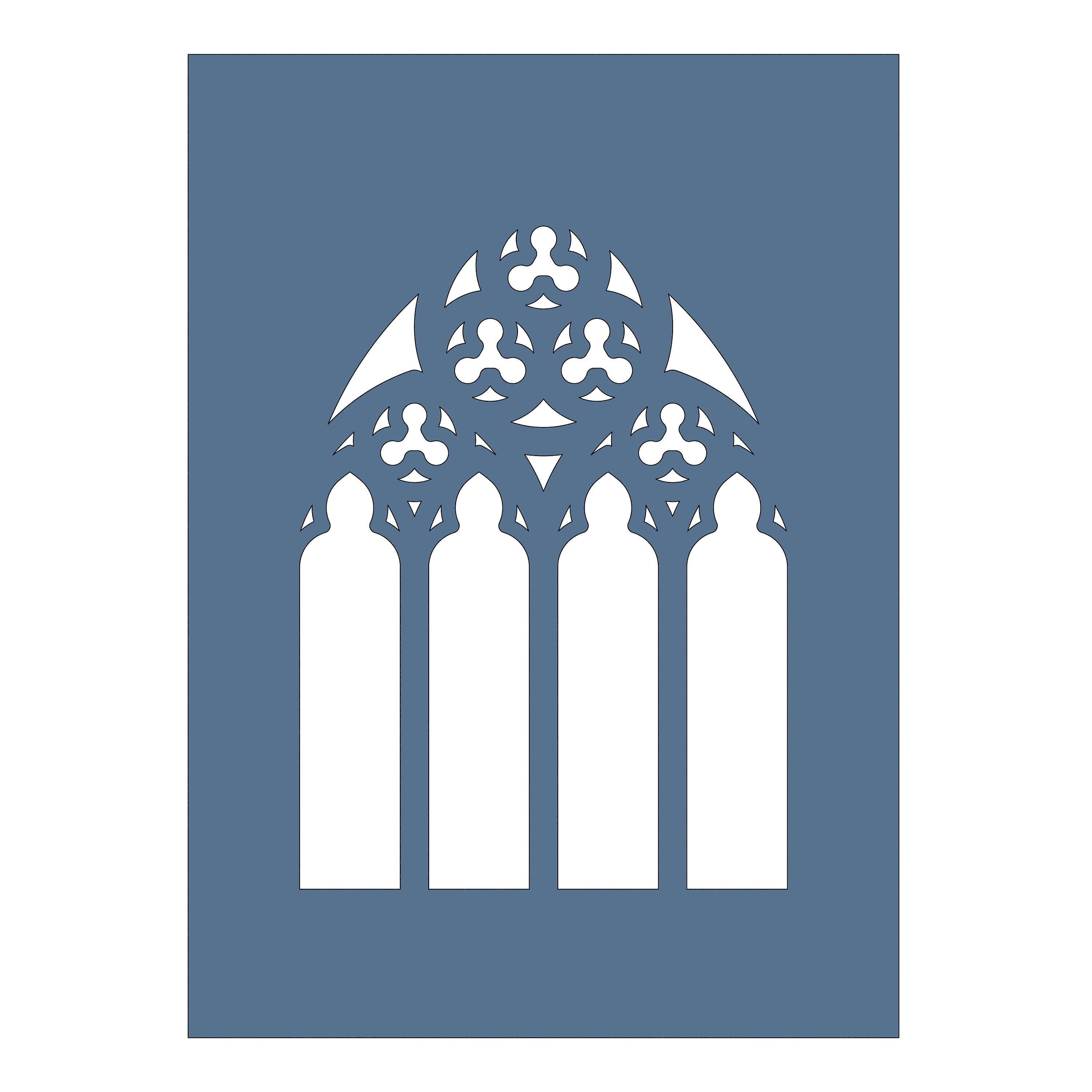 Gothic Church Window 03, Wall Art, Home Decor, Pattern for Laser ...