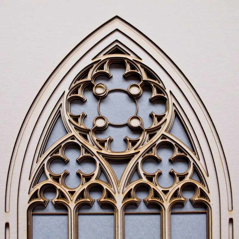 Gothic Church Window 05, Wall Art, Home Decor, Pattern for Laser ...