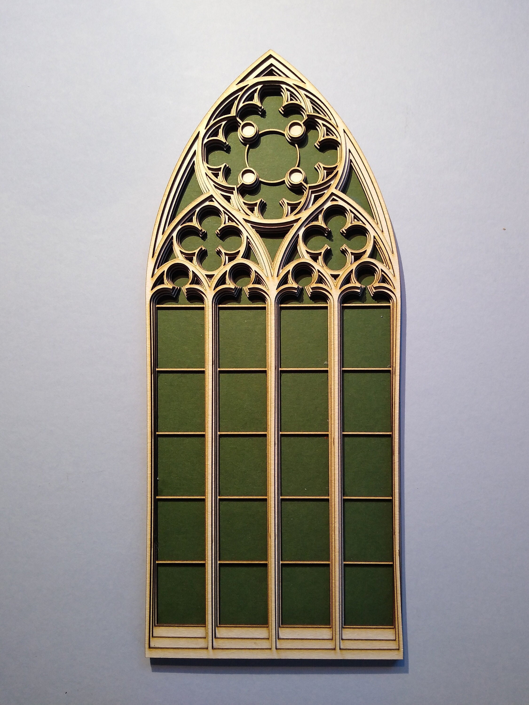 Gothic Church Window 01, Wall Art, Home Decor, Pattern for Laser ...