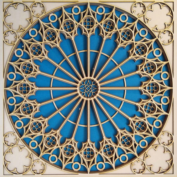 Notre Dame - Southern Rose Window, Layered Digital File, Download SVG ...