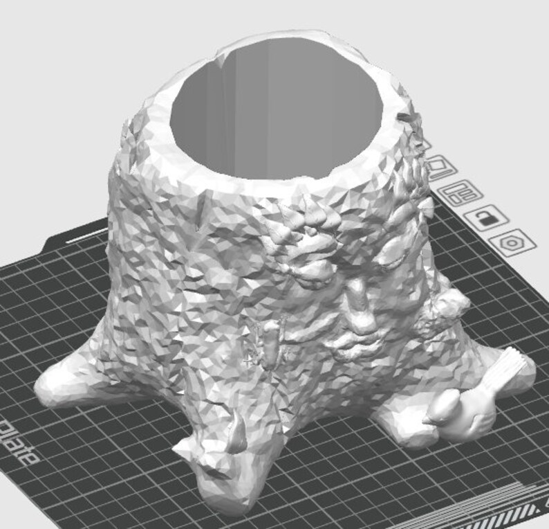 Tree Stump Planter 3D Printed File - Etsy