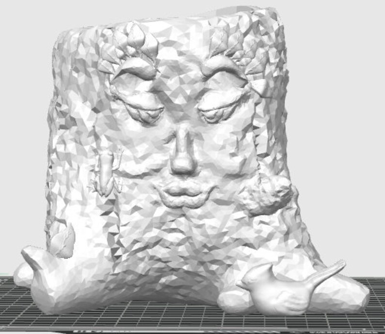 Tree Stump Planter 3D Printed File - Etsy