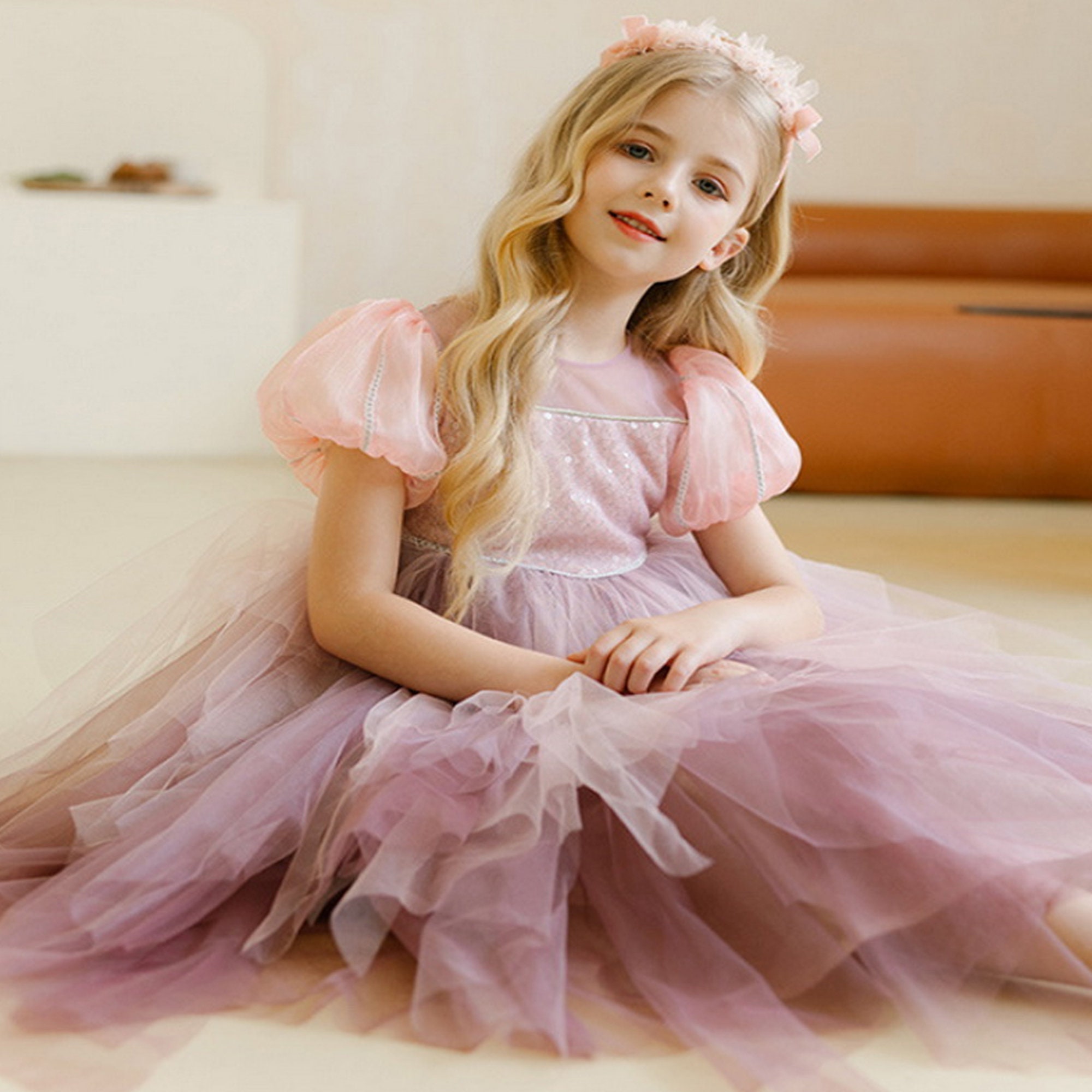 Toddler Birthday Blush Pink Dress Baby Fairy Princess Puff - Etsy