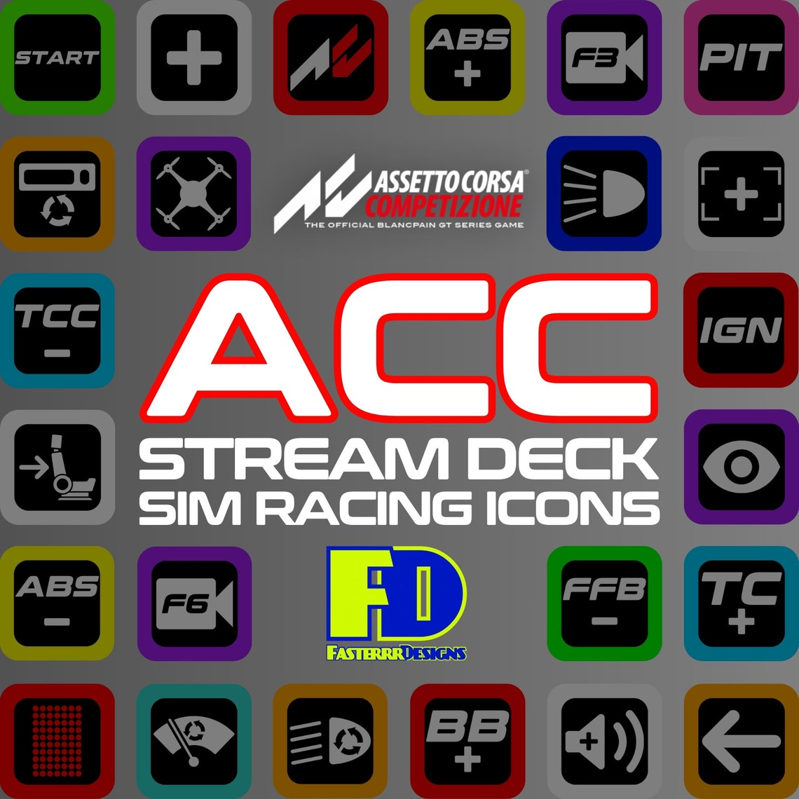 Acc Stream Deck Sim Racing Icons Etsy