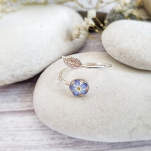 Adjustable Silver Forget Me Not Ring One Size Women's - Etsy