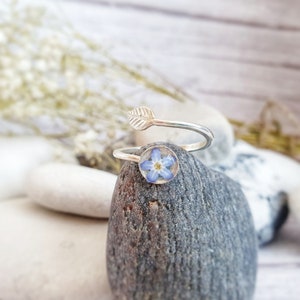 Adjustable Silver Forget Me Not Ring One Size Women's - Etsy