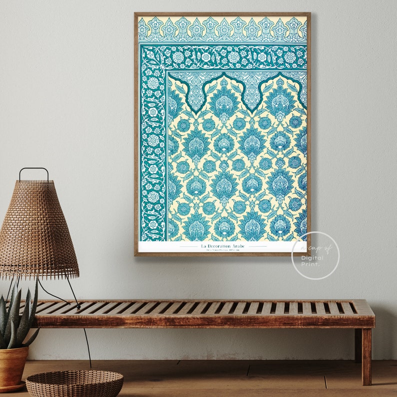 Vintage Arabic Pattern Printable Wall Art, Antique Arab Print, Middle ...