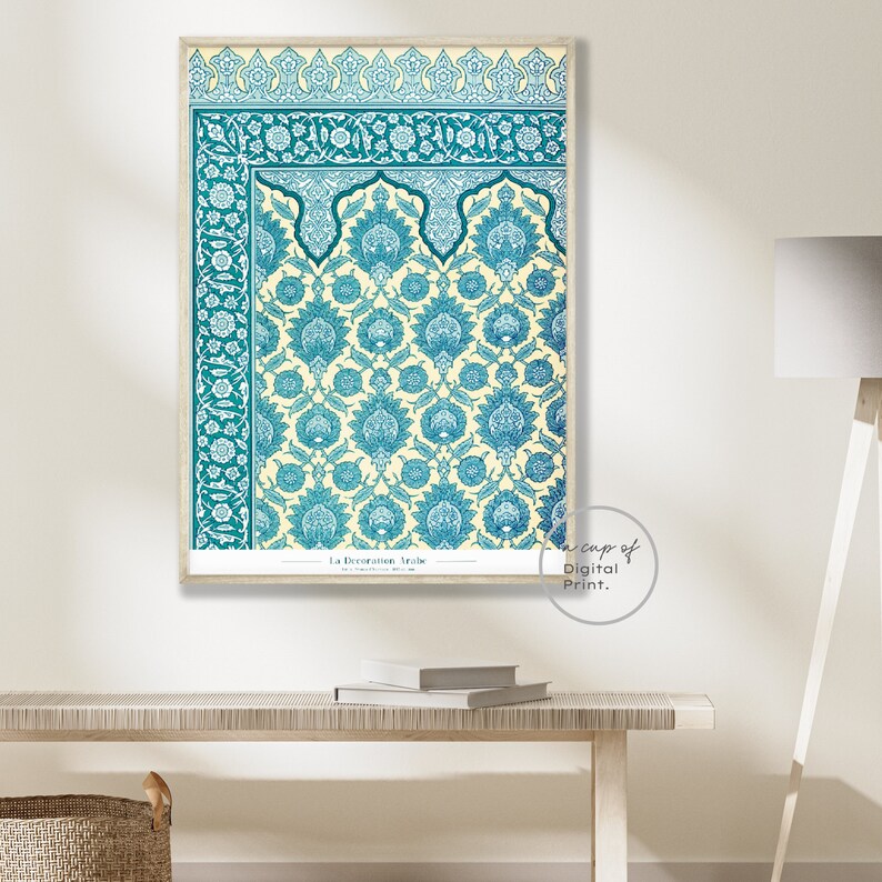 Vintage Arabic Pattern Printable Wall Art, Antique Arab Print, Middle ...