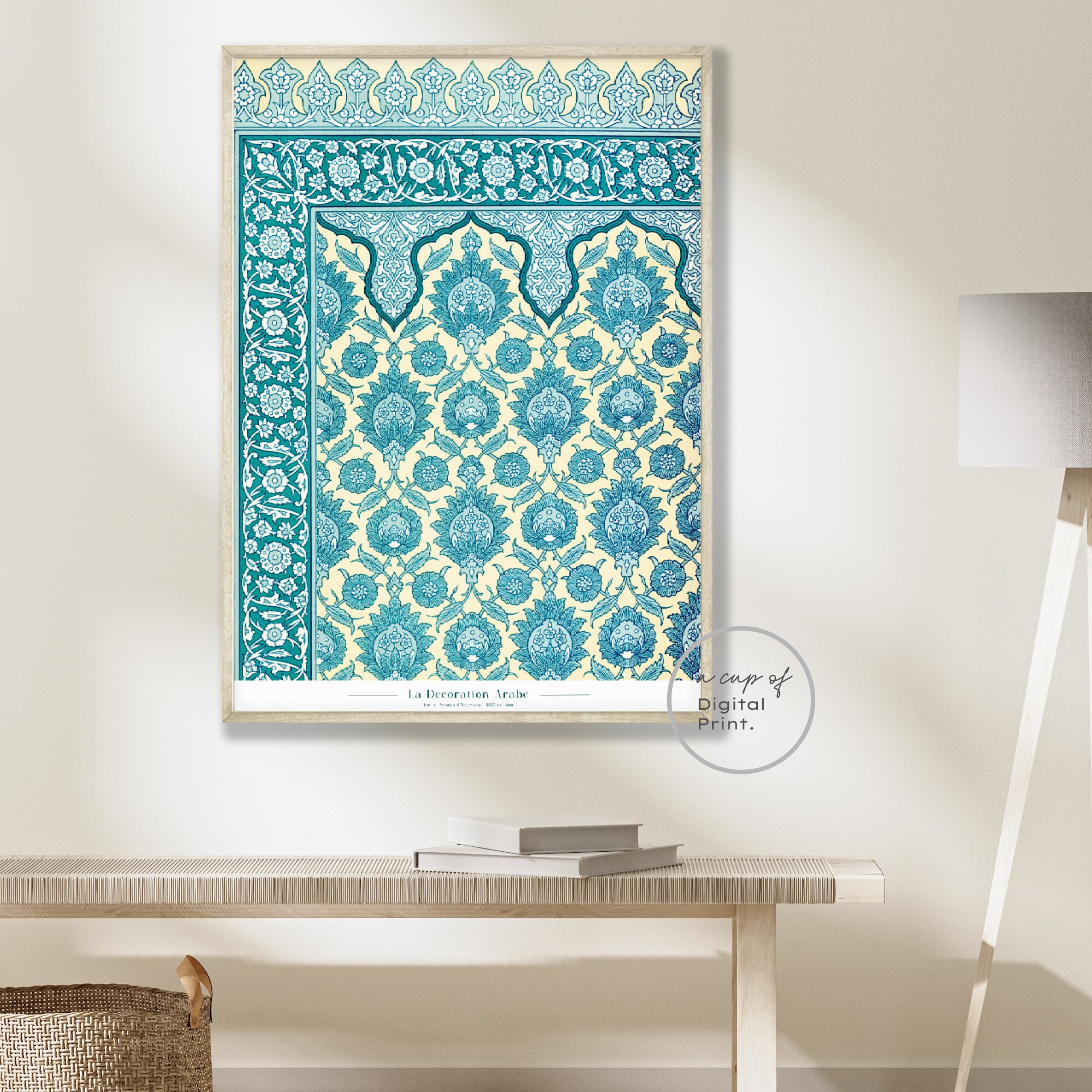Vintage Arabic Pattern Printable Wall Art, Antique Arab Print, Middle ...