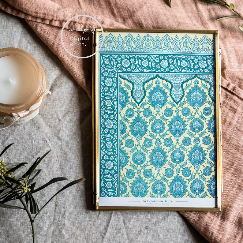 Vintage Arabic Pattern Printable Wall Art, Antique Arab Print, Middle ...