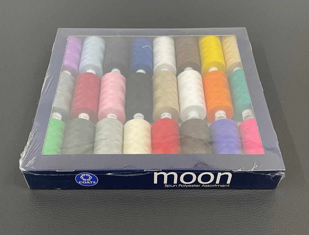 Coats Dark Moon Assorted Colour Polyester Sewing Thread Set 1000yds X ...