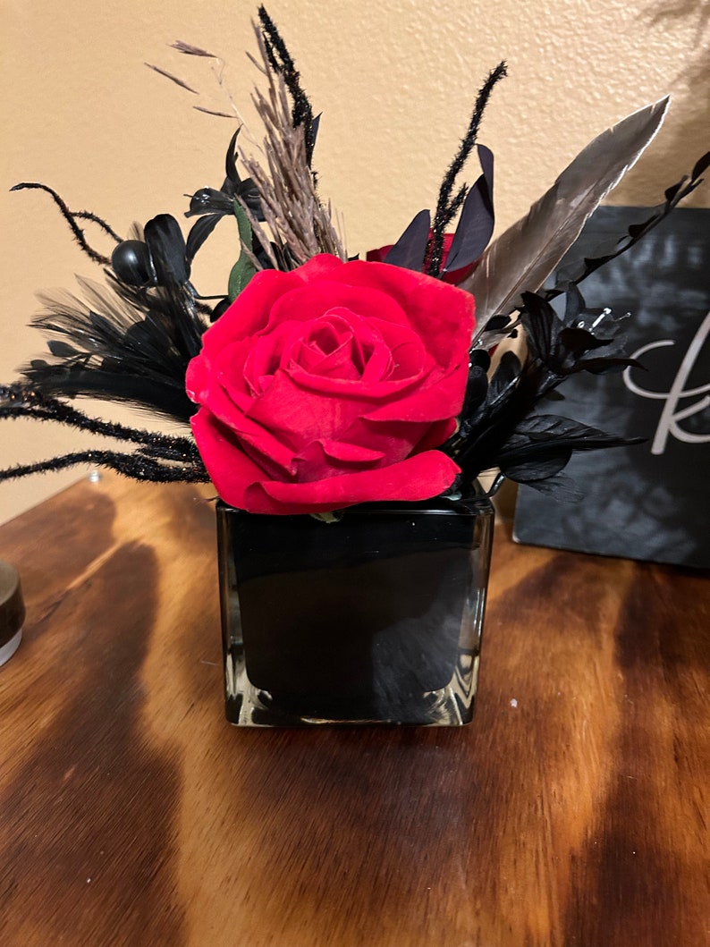 Black and Red Rose Bouquet Gothic or Darker Wedding - Etsy