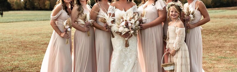 Boho/rustic Wedding Florals Blush Cream Dusty Rose - Etsy