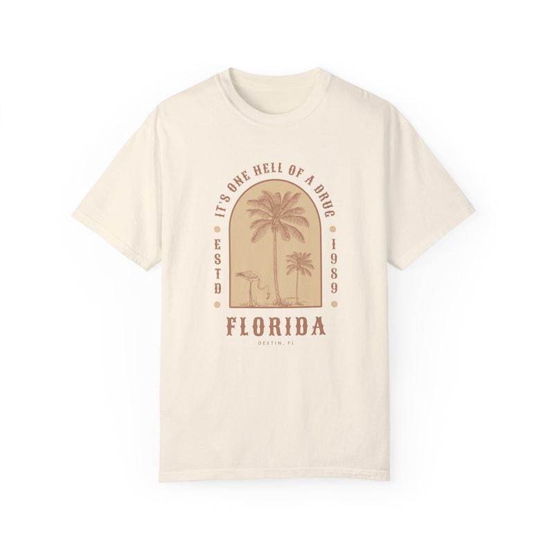Florida It's One Hell of A Drug Oversized Vintage Style Graphic Tee F ...
