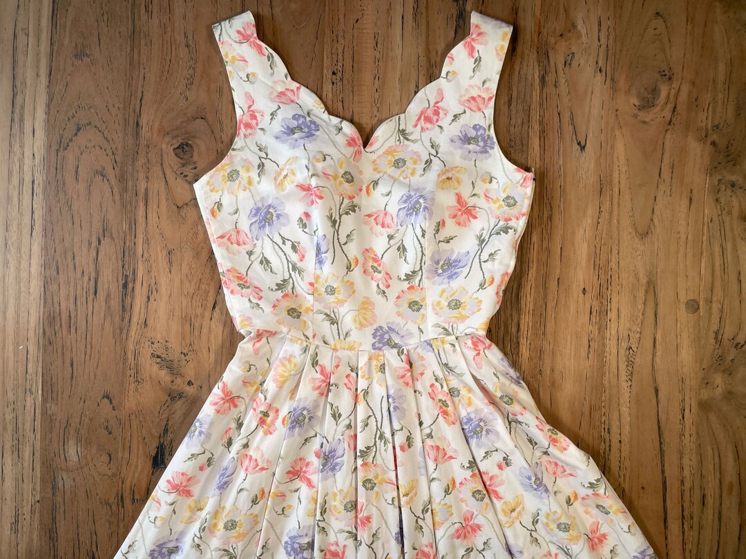 Vintage 80s Laura Ashley Floral Sundress - Etsy