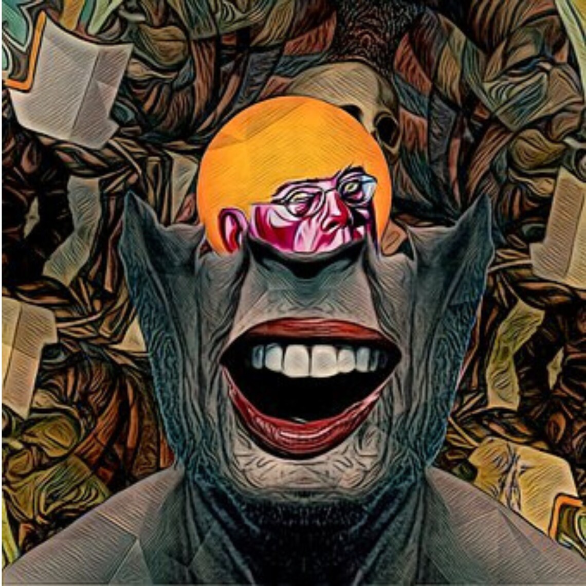 Abstract Face Morph Art Instant Printable Download High Resolution Png ...