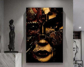 Abstract Face Morph Art Instant Printable Download High - Etsy