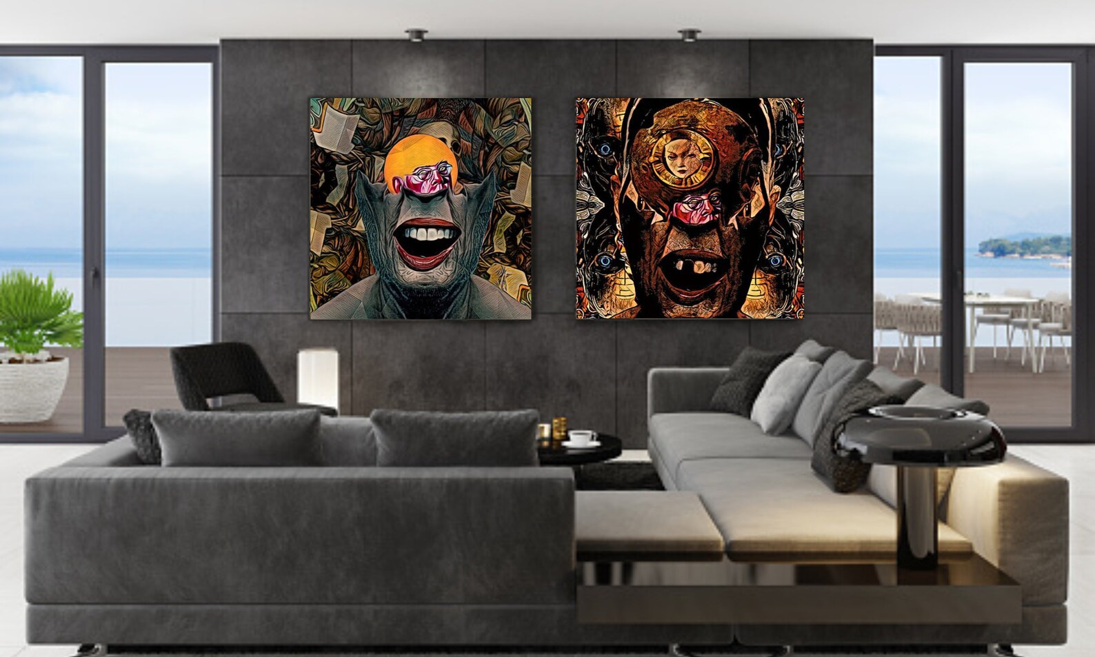 Abstract Face Morph Art Instant Printable Download High Resolution Png ...