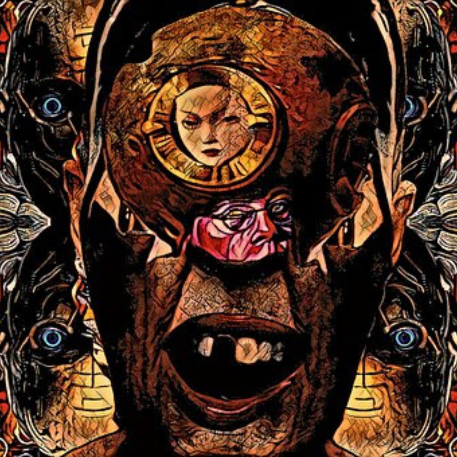 Abstract Face Morph Art Instant Printable Download High Resolution Png ...