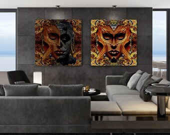 Abstract Face Morph Art Instant Printable Download High - Etsy