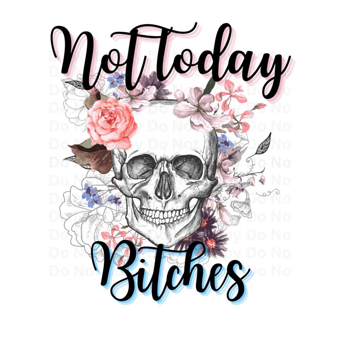 Not Today Bitches PNG Funny Curse Bitch Rated R Adult - Etsy