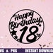 Happy 18th Birthday Svg, 18th Birthday Svg, 18th Birthday Shirt Svg ...