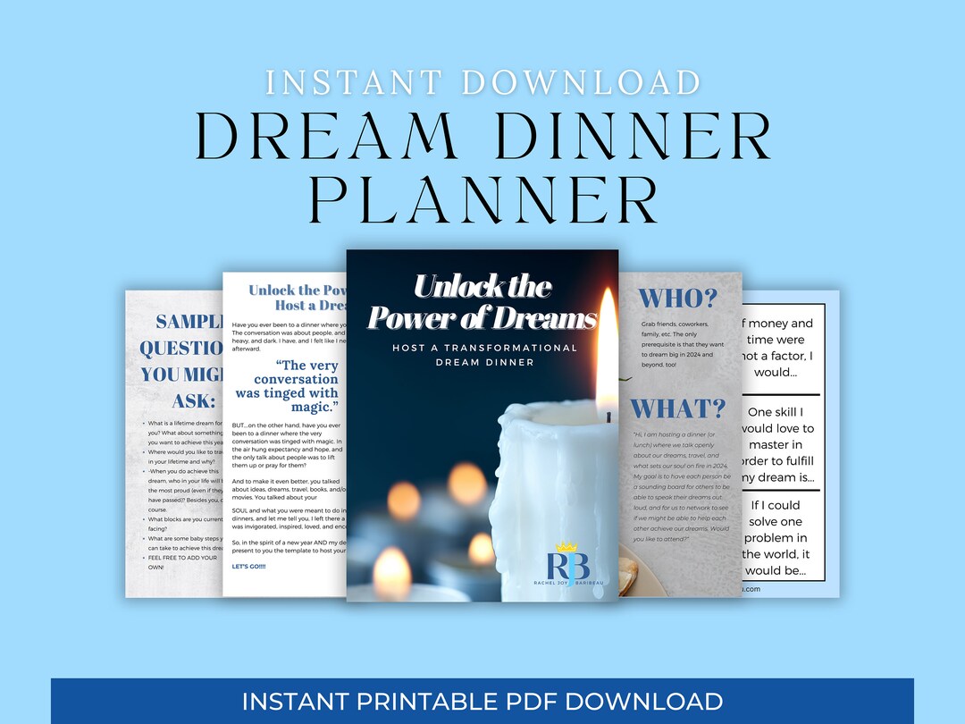 Dream Dinner Planner | Host A Transformational Dream Dinner Party With ...