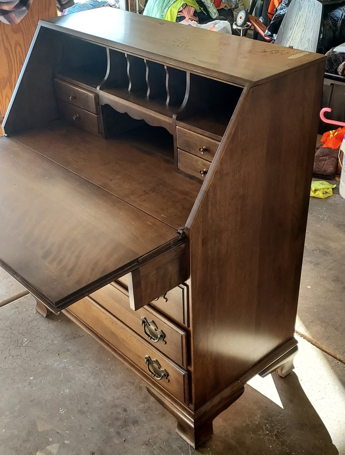 Ethan Allen Classic Manor Secretary Desk 9 Drawer Vintage Maple - Etsy