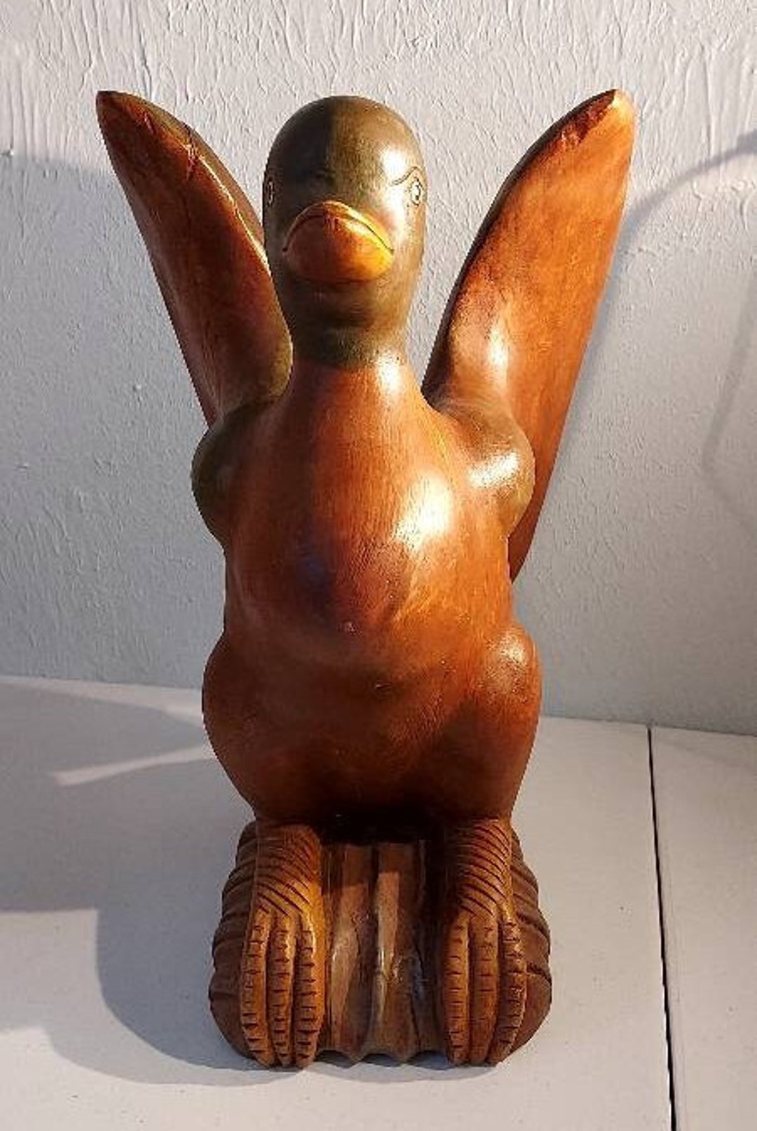 Large Wooden Hand Carved Mallard - Etsy