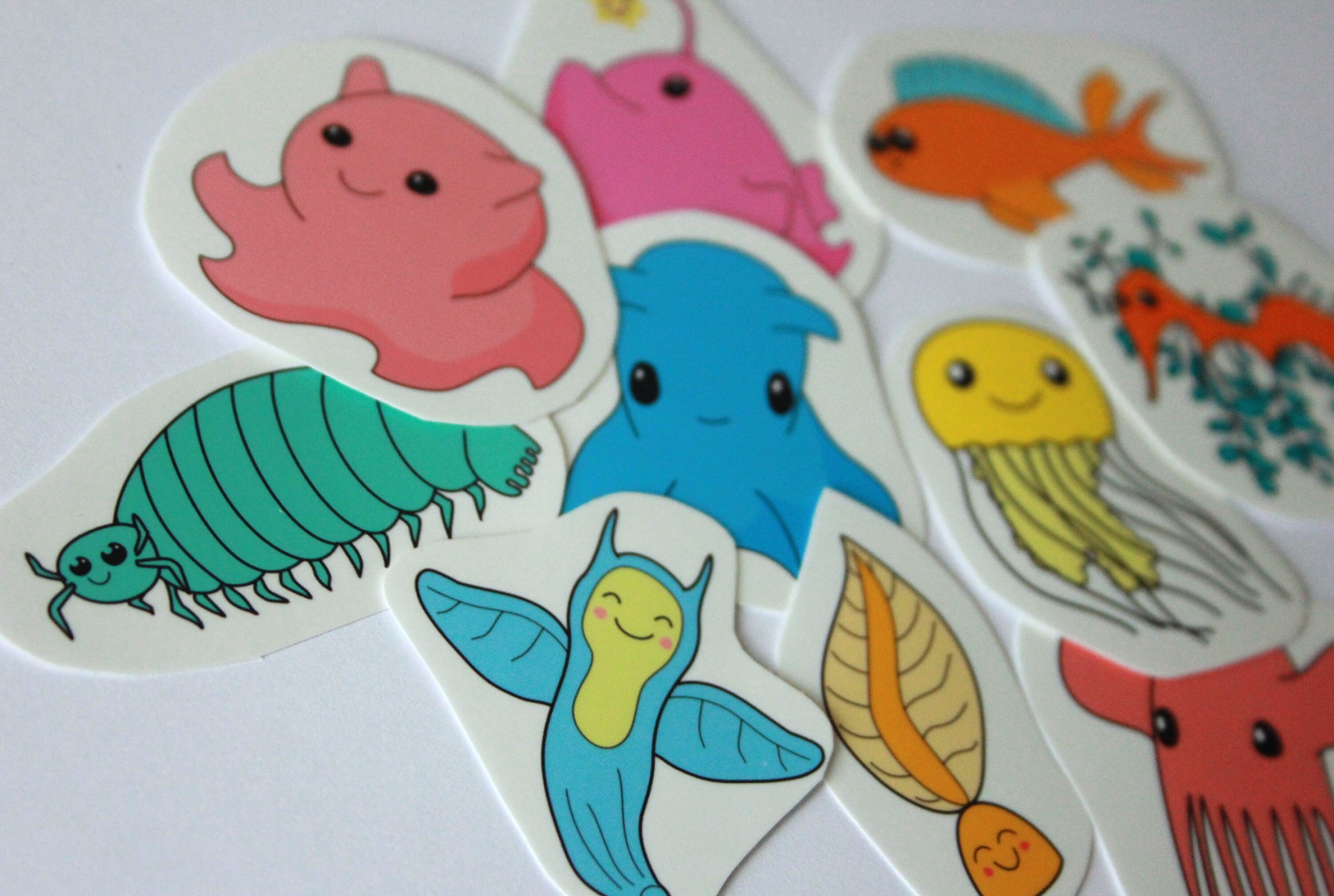 Deep Sea Creatures Sticker Pack - Etsy